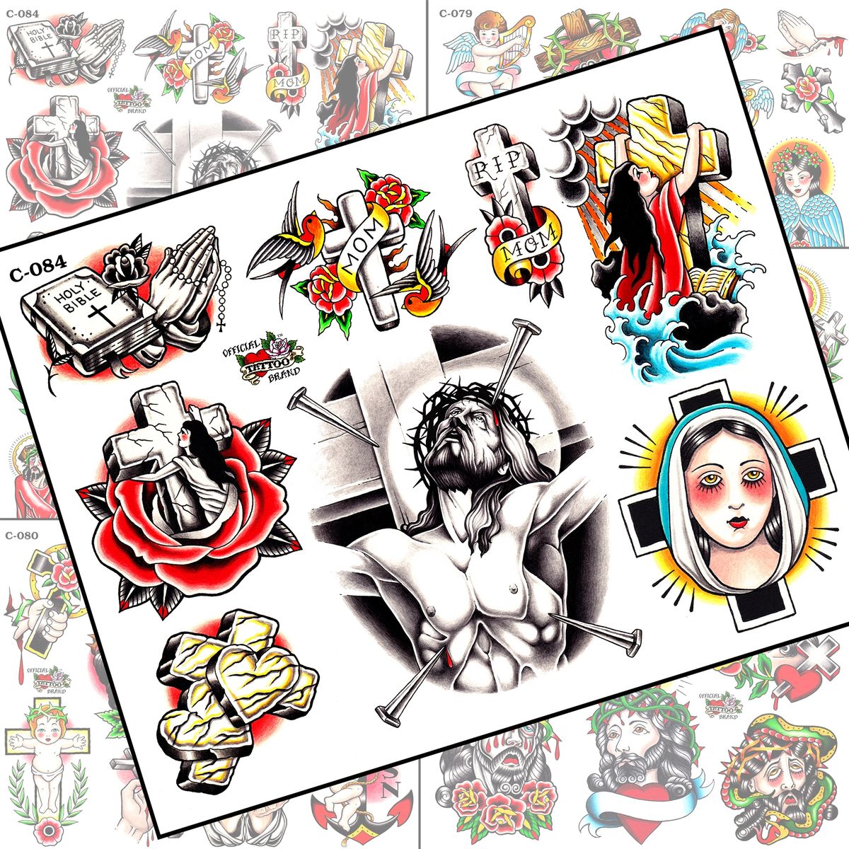 RELIGIOUS TATTOO FLASH SET